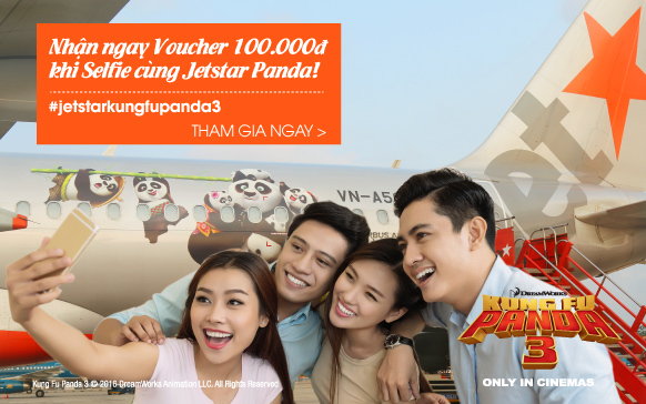 Selfie cùng Panda, chỉ có tại Jetstar!