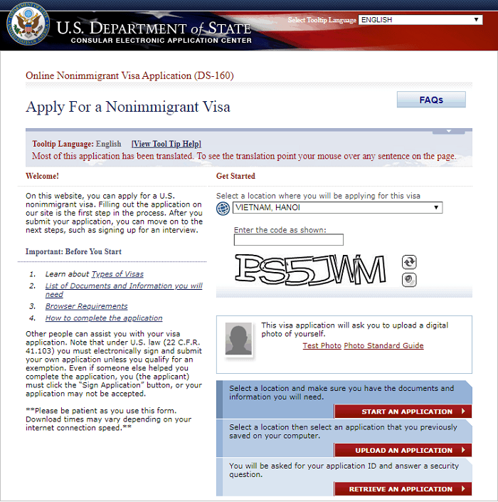 Những điều cần biết khi điền đơn DS 160 xin visa Mỹ